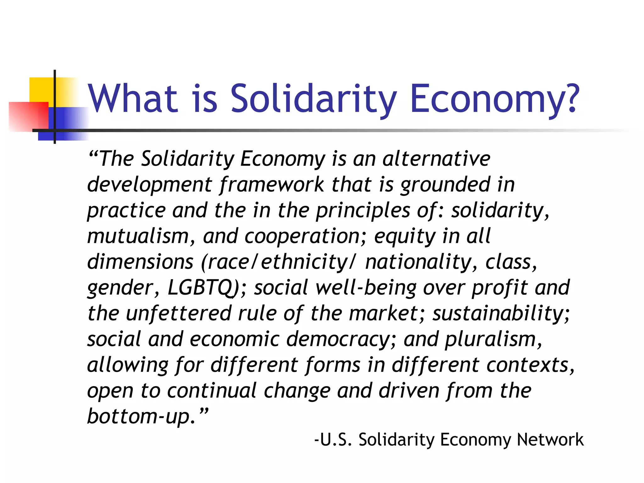 Mapping the Solidarity Economy | PPT