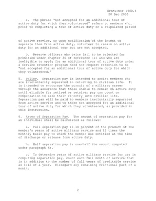 Sep pay opnav 1900.4 | PDF