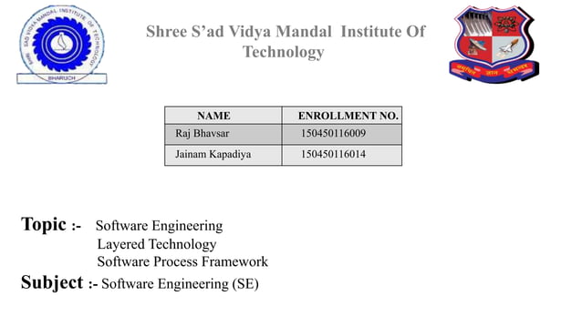 Software Engineering Layered Technology Software Process Framework | PPTX