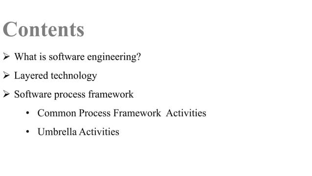 Software Engineering Layered Technology Software Process Framework | PPTX