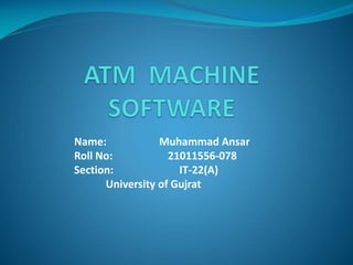 software engineering case study ATM presentation | PPT
