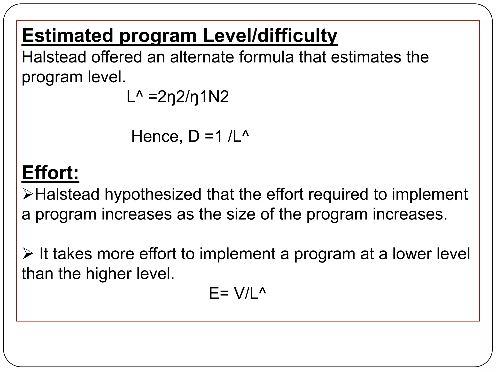 halstead software science measures | PPTX