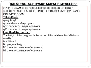 halstead software science measures | PPTX