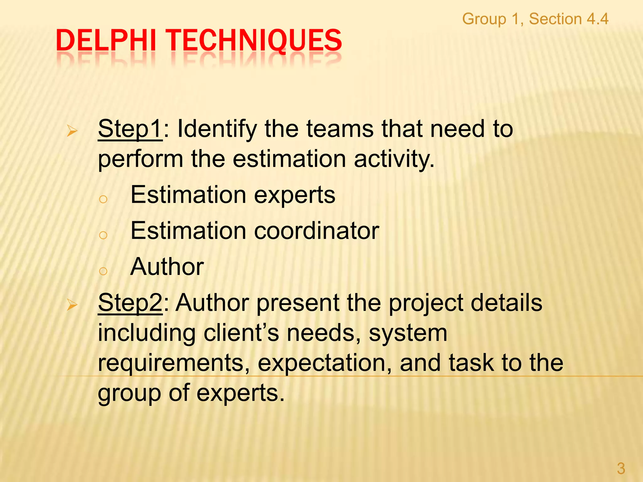 Software Engineering Presentation Chapter IV: About Delphi Techniques | PPT