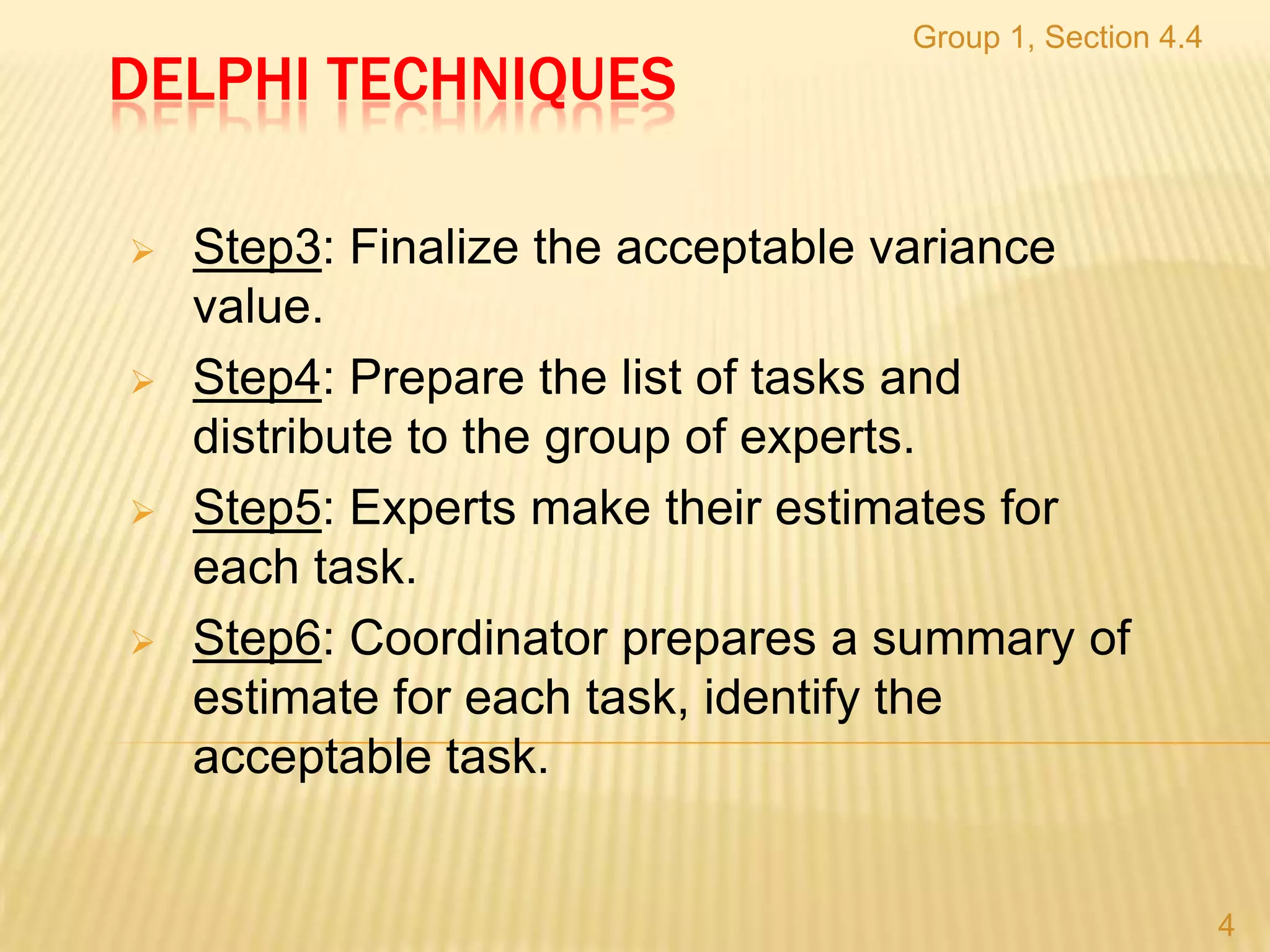 Software Engineering Presentation Chapter IV: About Delphi Techniques | PPT