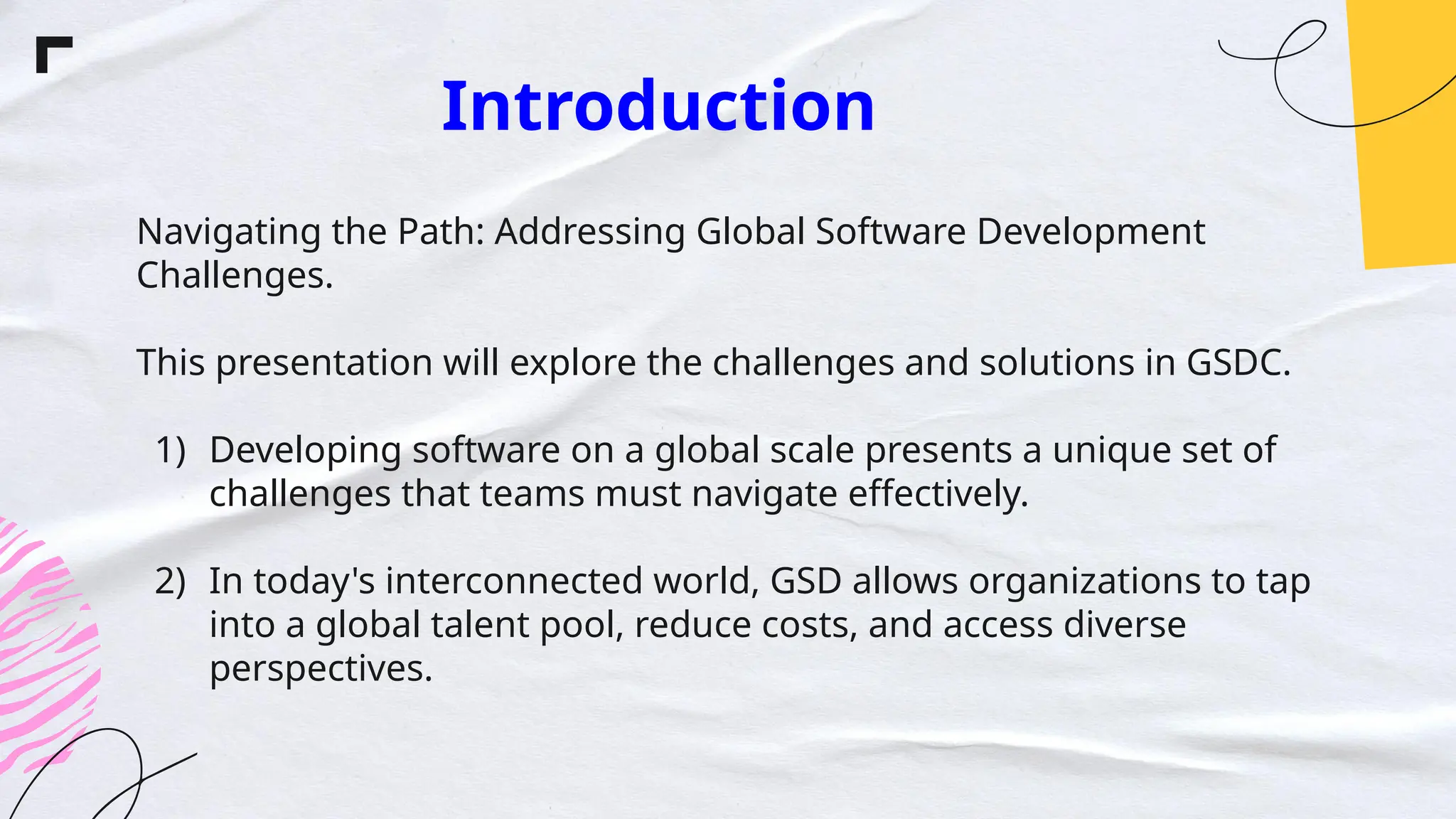 SE Presentation navigating path addressing global sd | PPT
