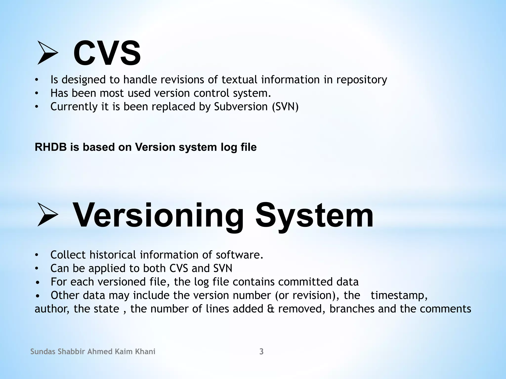 RHDB Release History Database Model | PPT