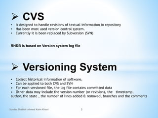 RHDB Release History Database Model | PPT