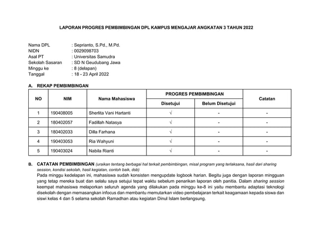 laporan kampus mengajar angkatan 3 untuk dpl | PPT
