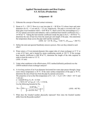 Se prod thermo_assignment 2 | PDF