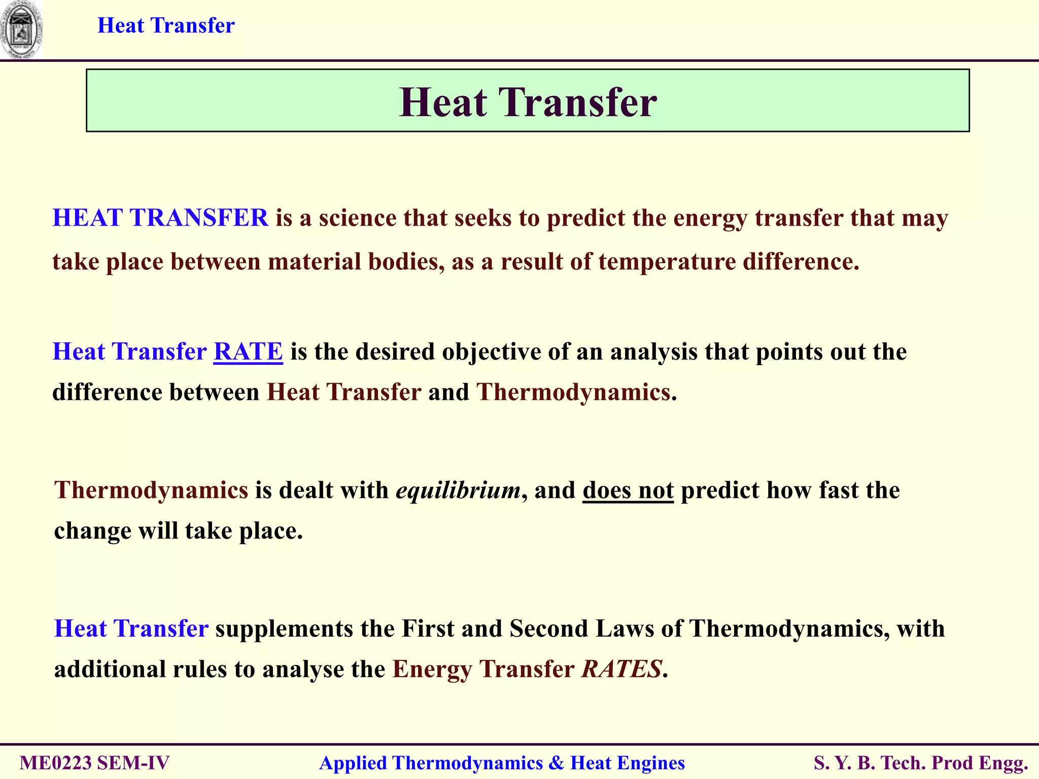 Thermodynamics Chapter 3- Heat Transfer | PPT