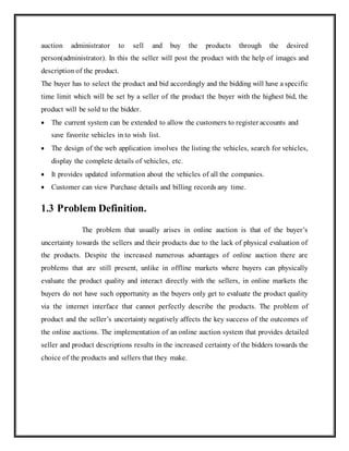 Online Auction System for Vehicles SRS | DOCX