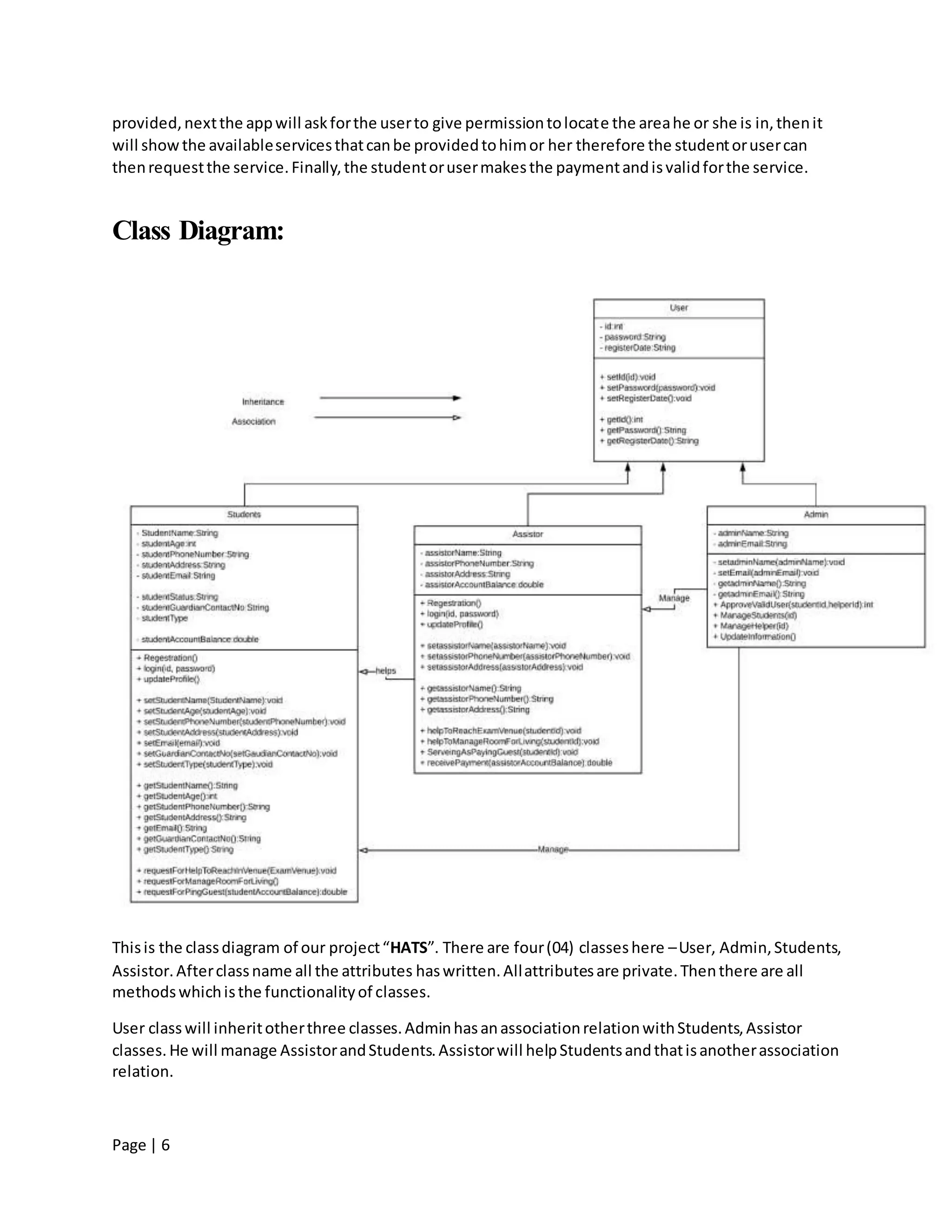 Software Engineering Project Report. Help for Admission Test Students ...