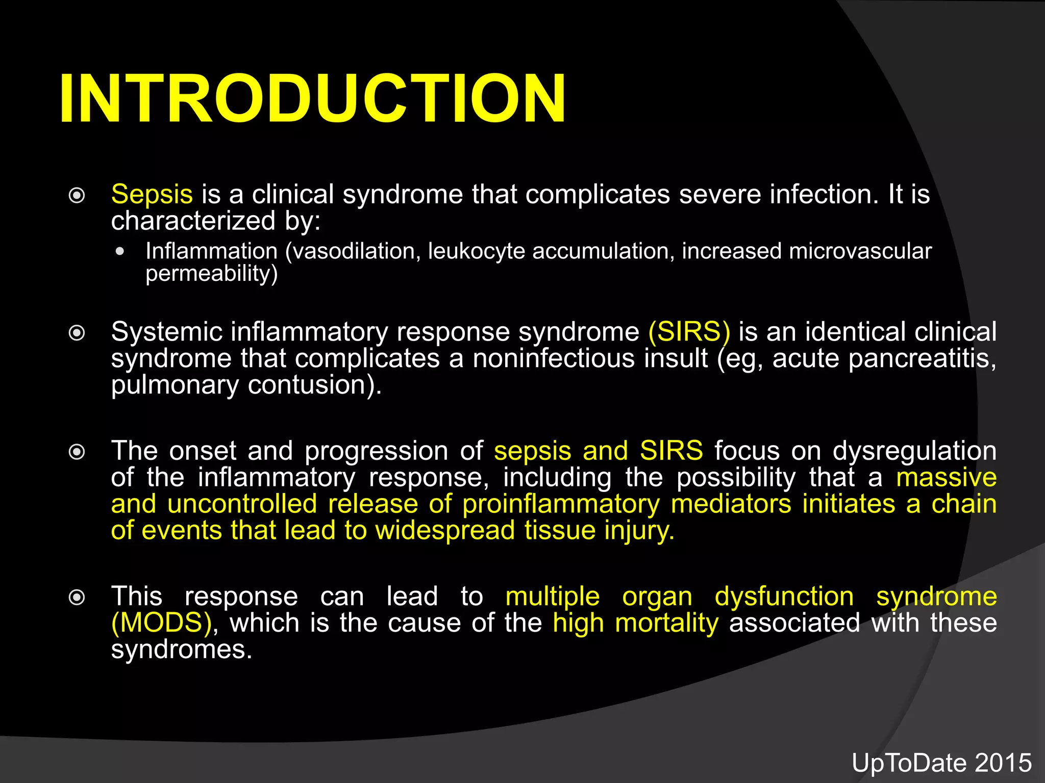 Sepsis, SIRS & Septic Shock | PPTX