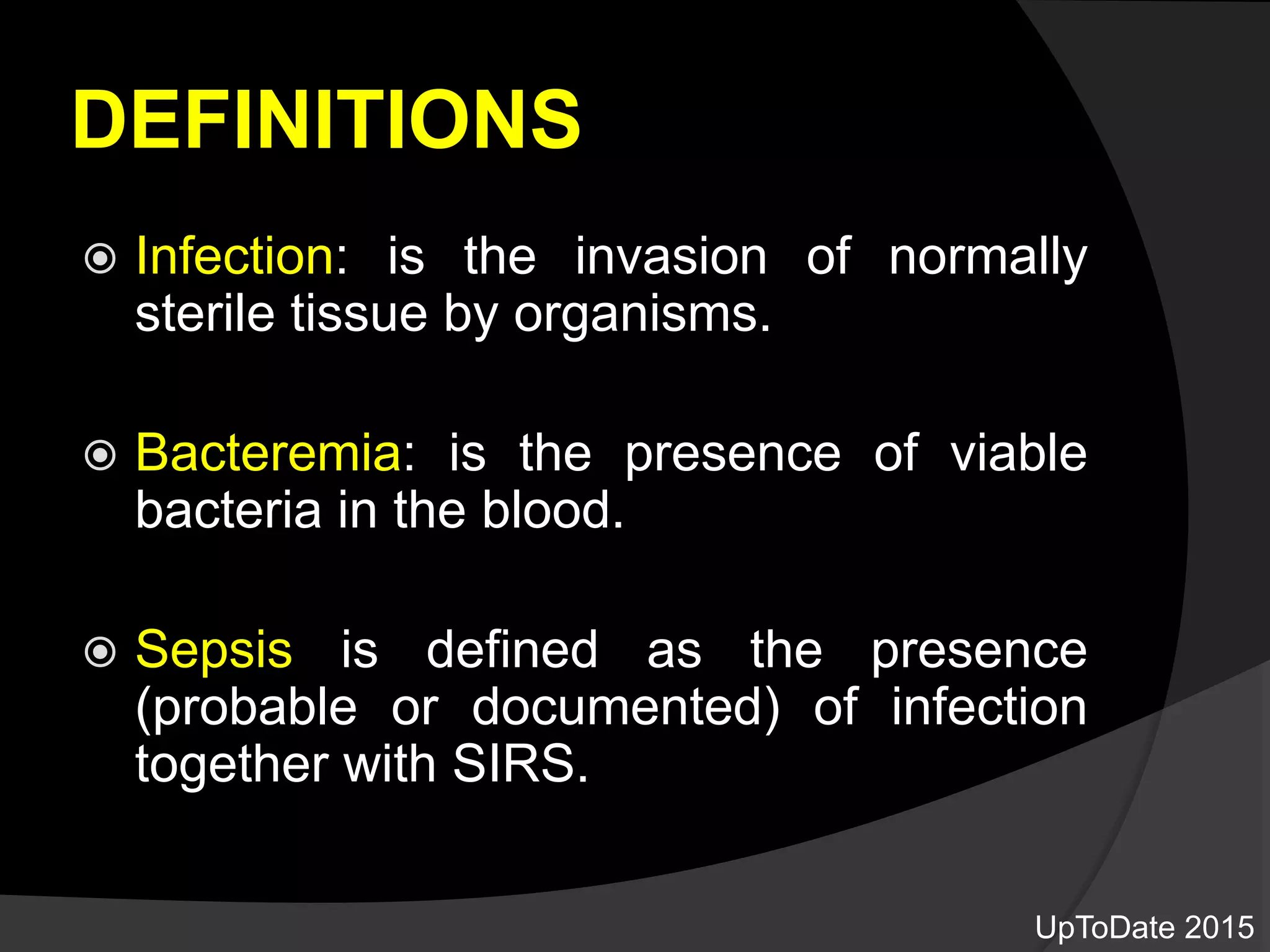Sepsis, SIRS & Septic Shock | PPTX