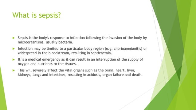 Maternal Sepsis- objective, management, preventive measures | PDF ...