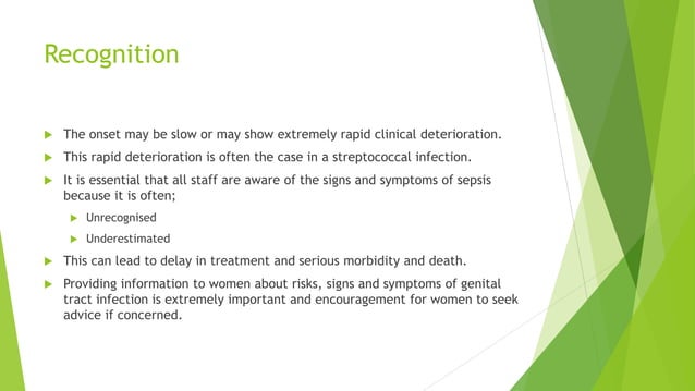 Maternal Sepsis- objective, management, preventive measures | PDF ...