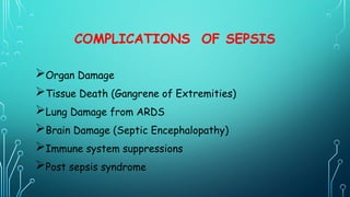 PATHOPHYSIOLOGY AND MANAGEMENT OF SEPSIS | PPTX