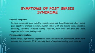 PATHOPHYSIOLOGY AND MANAGEMENT OF SEPSIS | PPTX