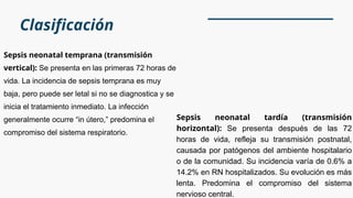 SEPSIS neonatal pediatria y clasificación | PPTX