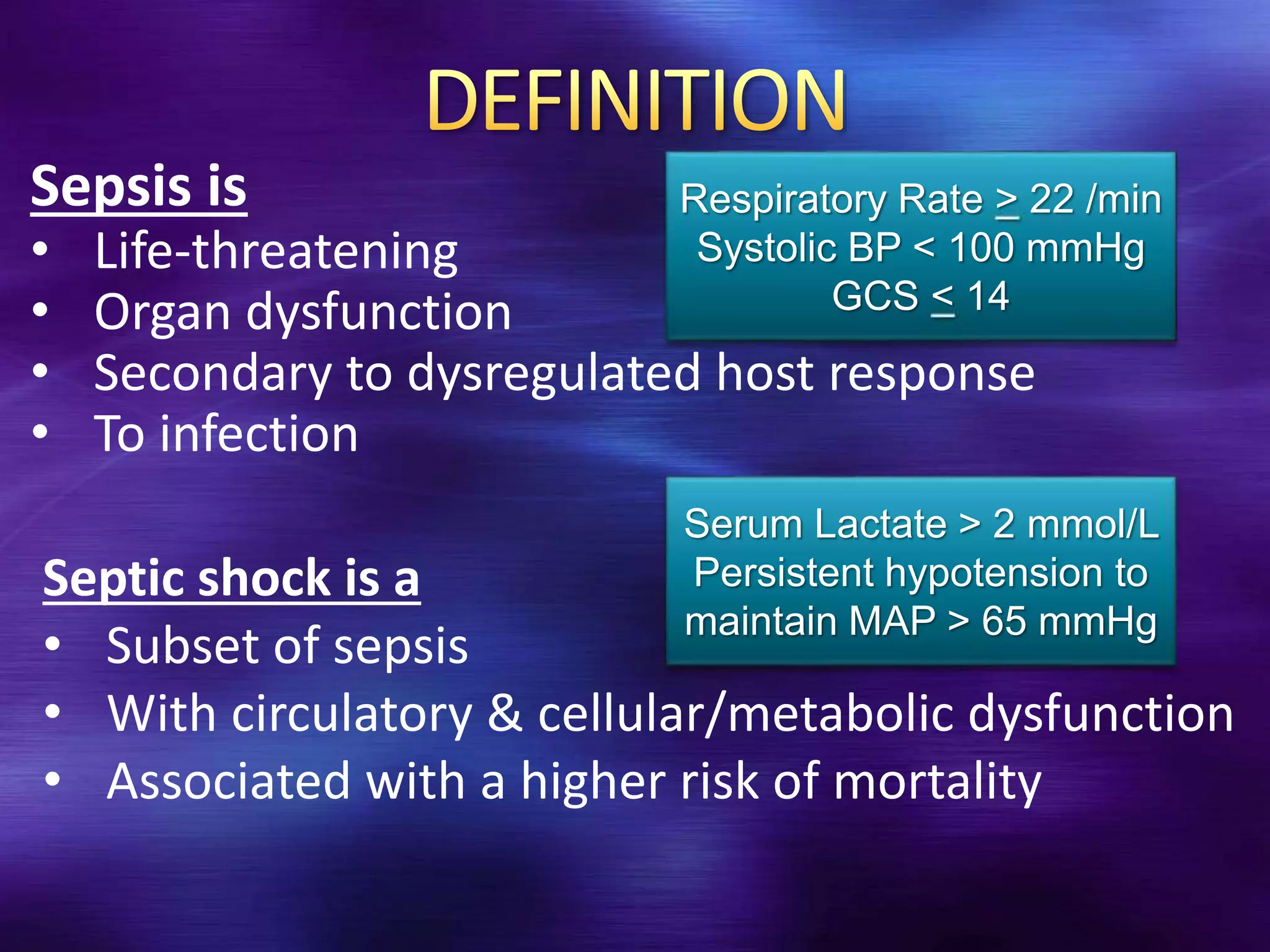 sepsis lecture | PPTX