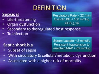 sepsis lecture | PPTX