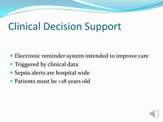 Sepsis alertspresentation hch final | PPTX