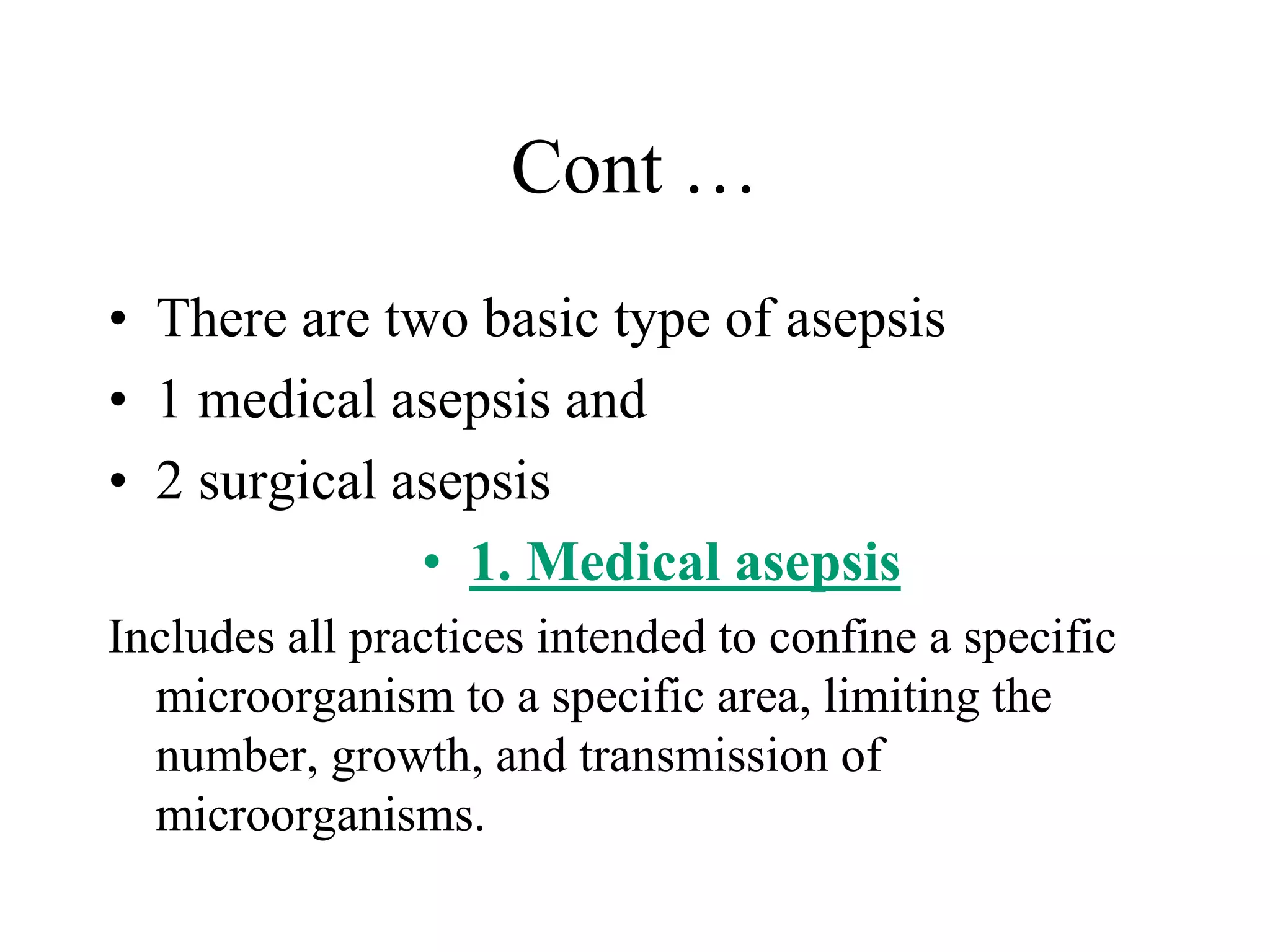 Sepsis and asepsis | PPTX
