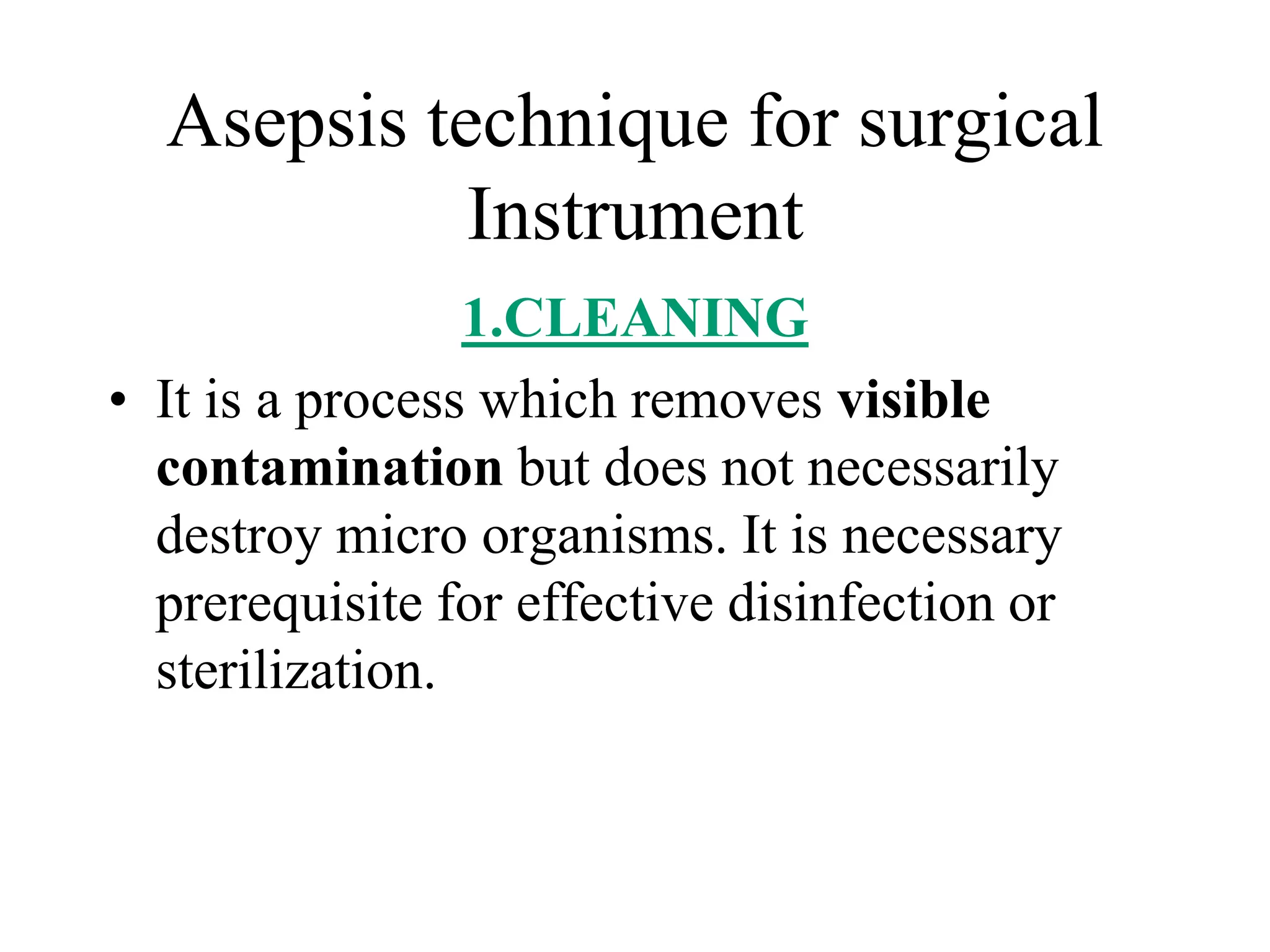 Sepsis and asepsis | PPTX