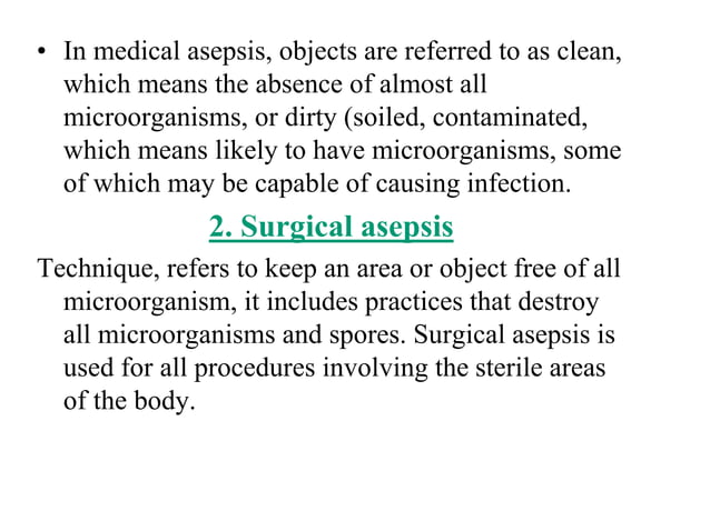 Sepsis and asepsis | PPTX