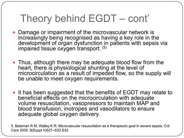 Sepsis and early goal directed therapy | PPTX