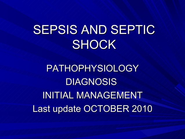 Sepsis and septic shock | PPT