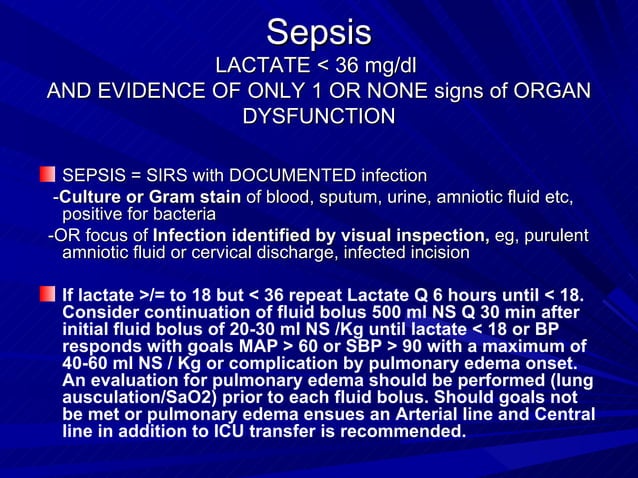 Sepsis and septic shock | PPT