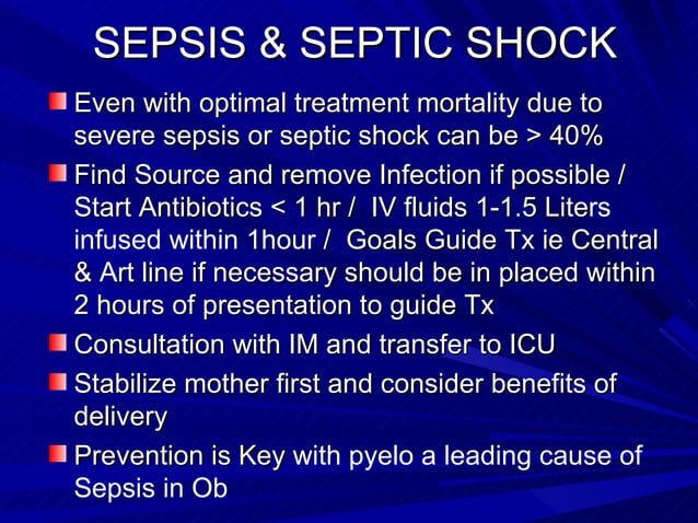 Sepsis and septic shock | PPT