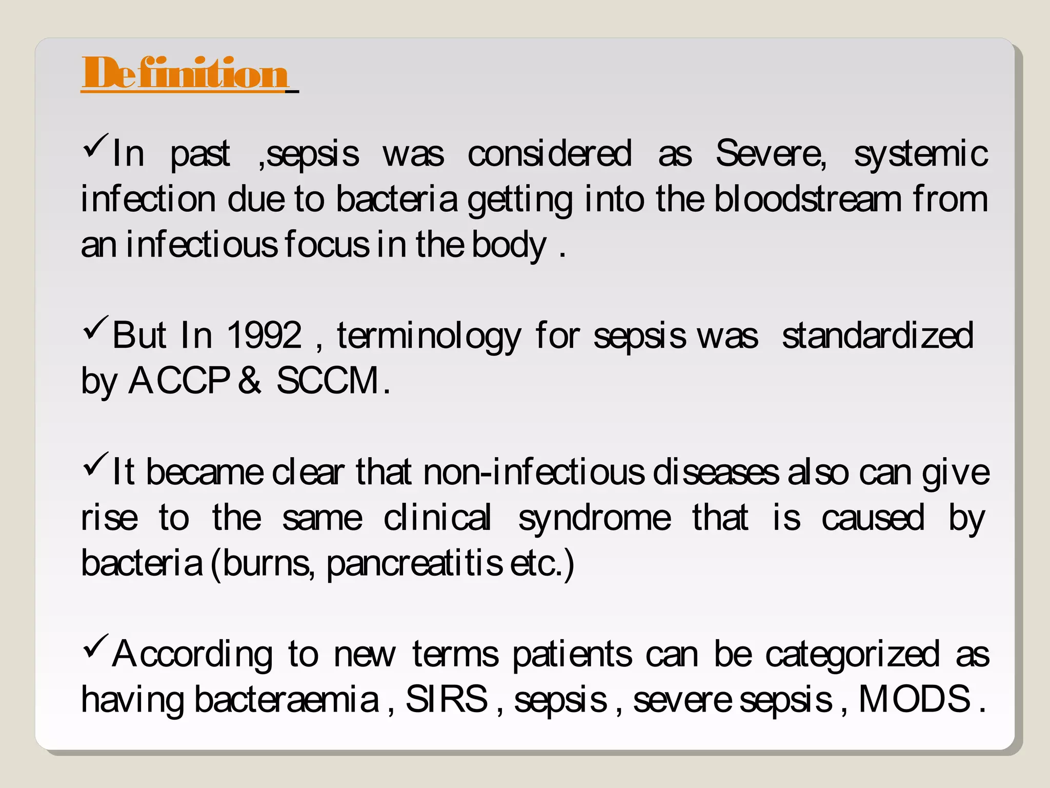 Sepsis and septic shock | PPT