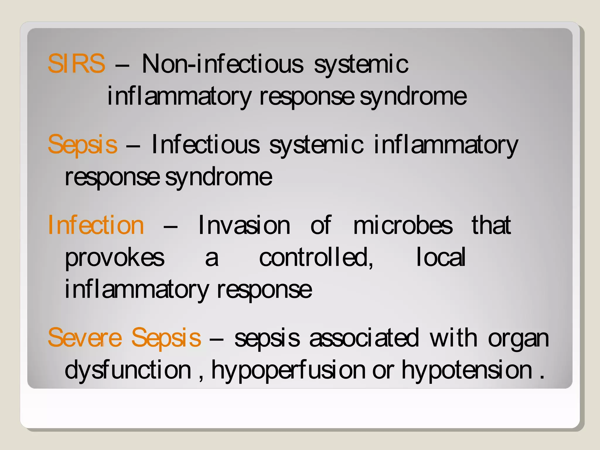 Sepsis and septic shock | PPT