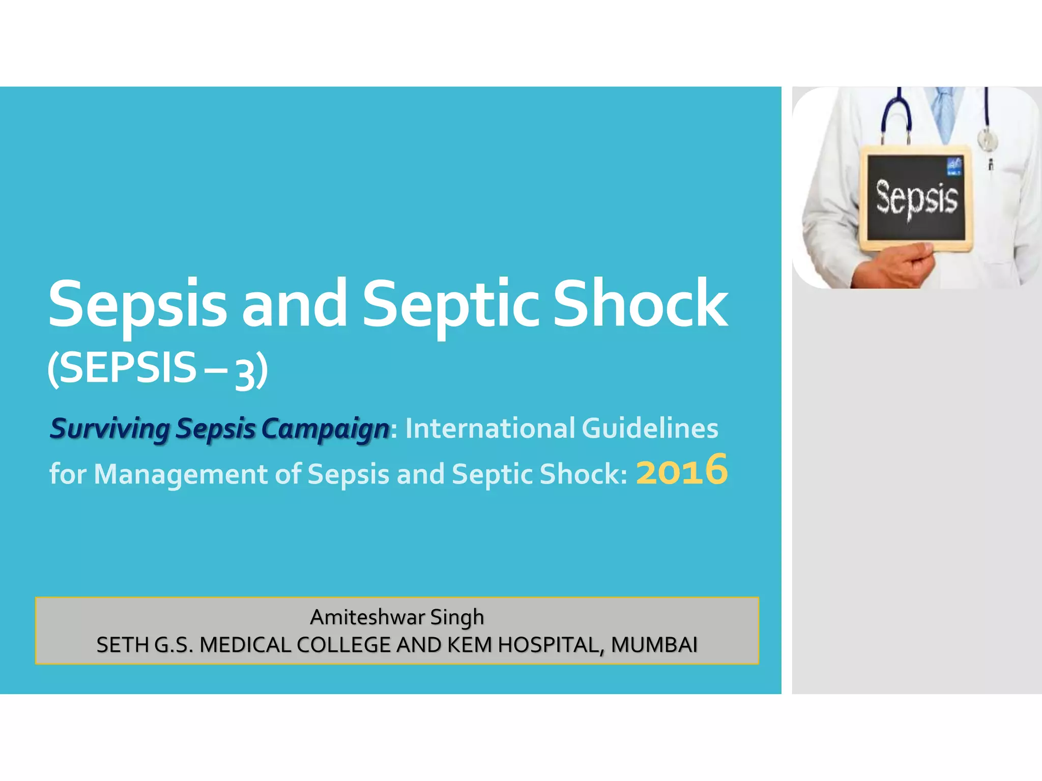 Sepsis and septic shock | PPT