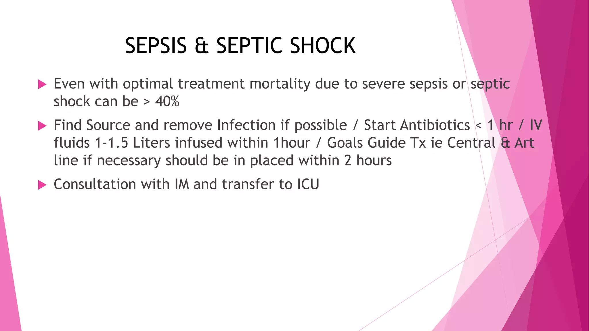 Sepsis and septic shock | PPTX