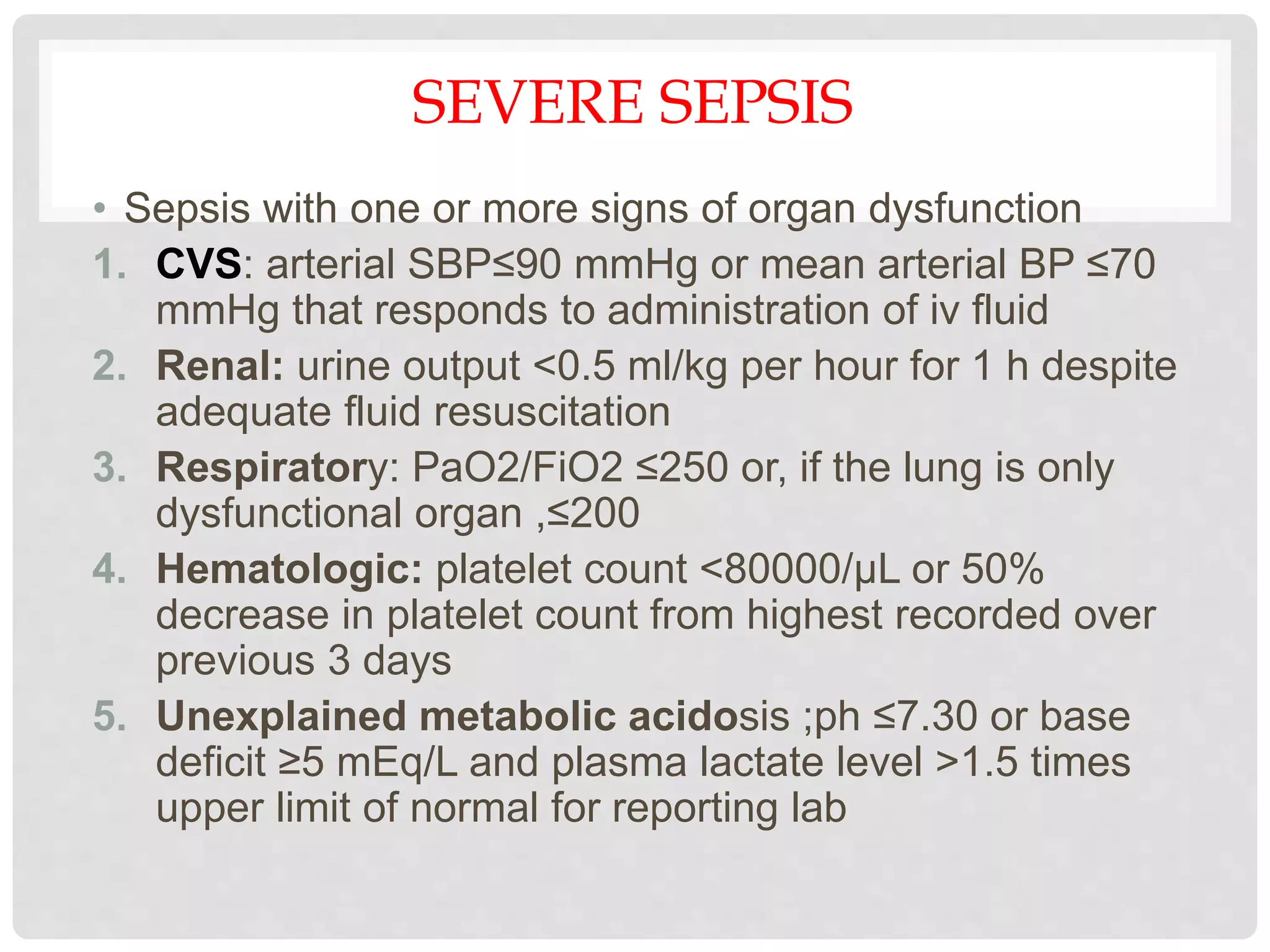 Sepsis and septic shock | PPT
