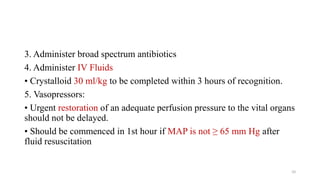 Sepsis and septic shock management guidelines 2019 | PPTX