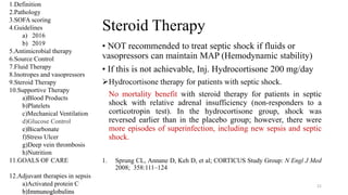 Sepsis and septic shock management guidelines 2019 | PPTX
