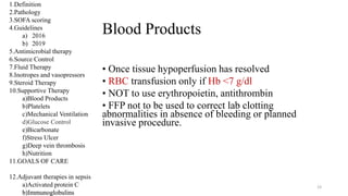 Sepsis and septic shock management guidelines 2019 | PPTX