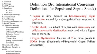 Sepsis and septic shock management guidelines 2019 | PPT