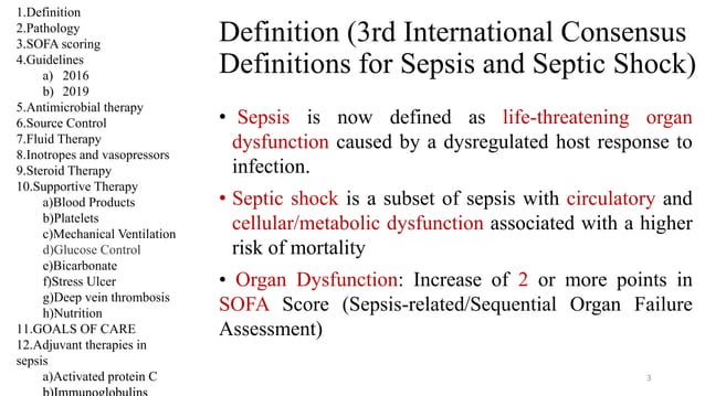 Sepsis and septic shock management guidelines 2019 | PPT
