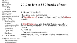 Sepsis and septic shock management guidelines 2019 | PPTX