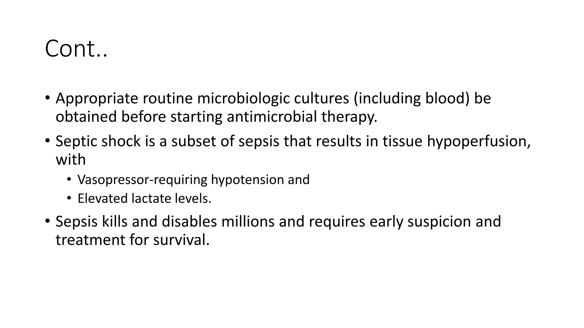 Sepsis and septic shock | PPTX