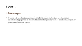 sepsis and septic shock SK.pptx @gmail com | PPTX