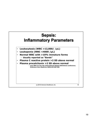 Septicemia/Sepsis Slides | PDF