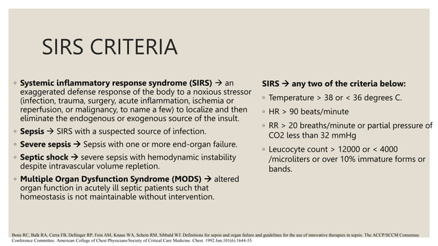 Sepsis dan SIRS | PPTX