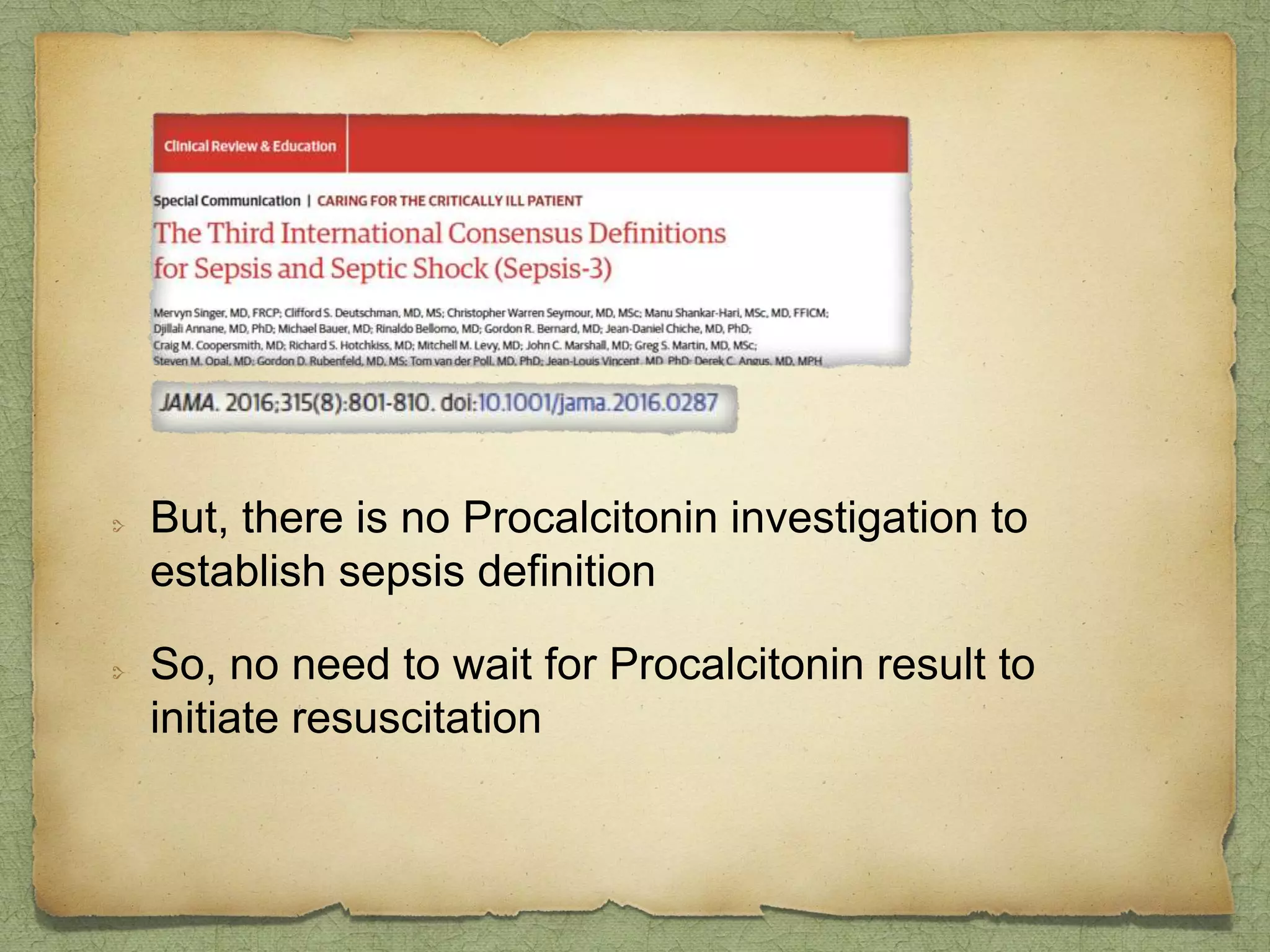 Sepsis definition | PPTX
